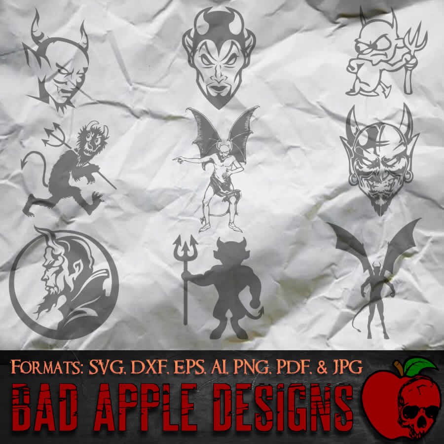 Devil Demon BADDEST Bundle 2 High Resolution Svg AI Png - Etsy