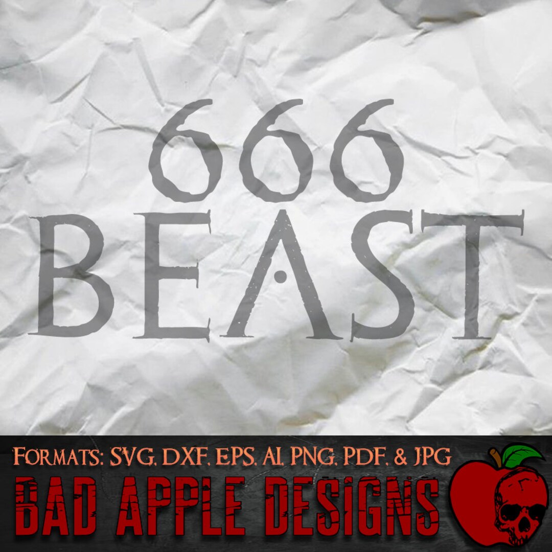 666 Beast 1 - High Resolution Svg, AI, Png and MORE! - Etsy