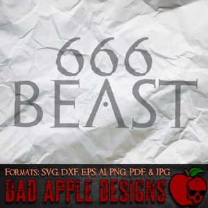 666 Beast 1 - High Resolution Svg, AI, Png and MORE! - Etsy