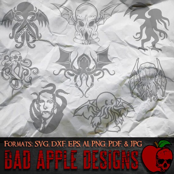Cthulhu Bundle 2 High Resolution Svg AI Png and MORE | Etsy