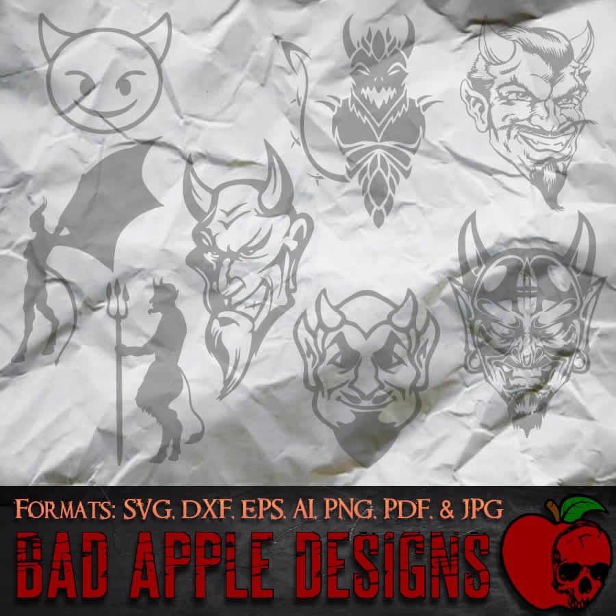 Devil Demon BADDEST Bundle 1 High Resolution Svg AI Png - Etsy