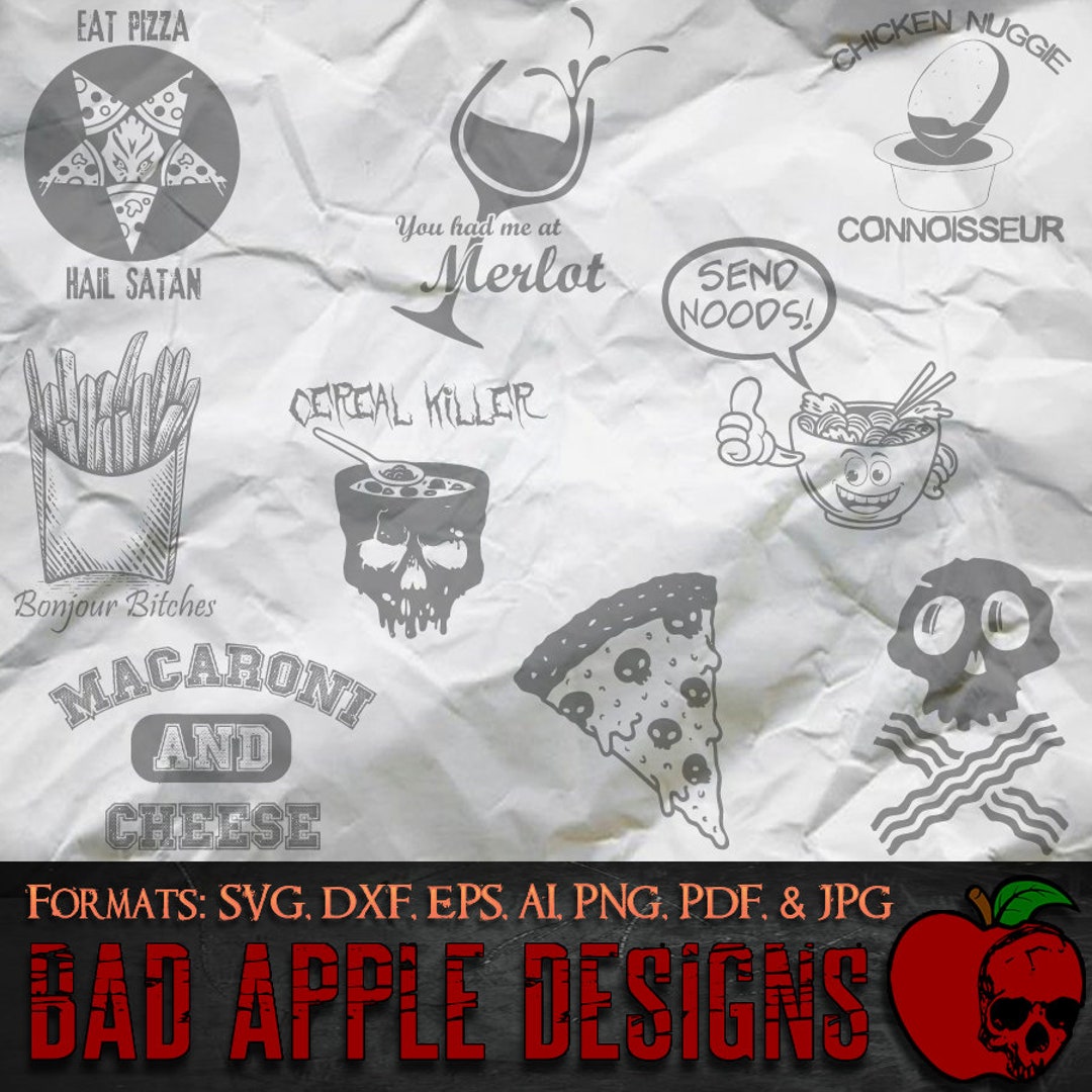 Food Addict Bundle 2 - High Resolution Svg, AI, Png and MORE! - Etsy