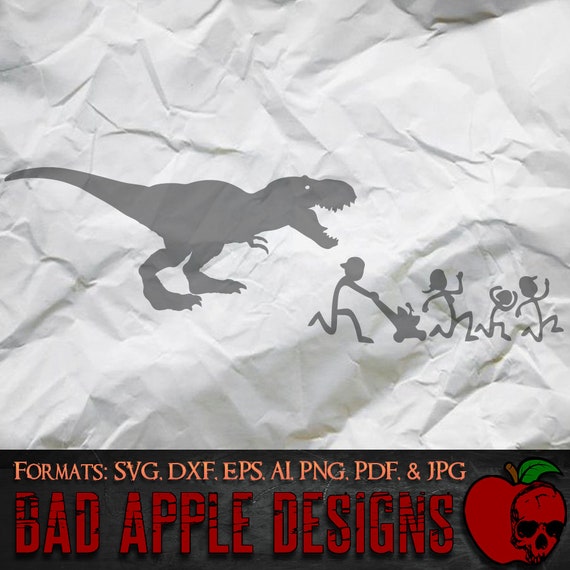 Stick Figure Family T Rex 1 High Resolution Svg AI Png and - Etsy