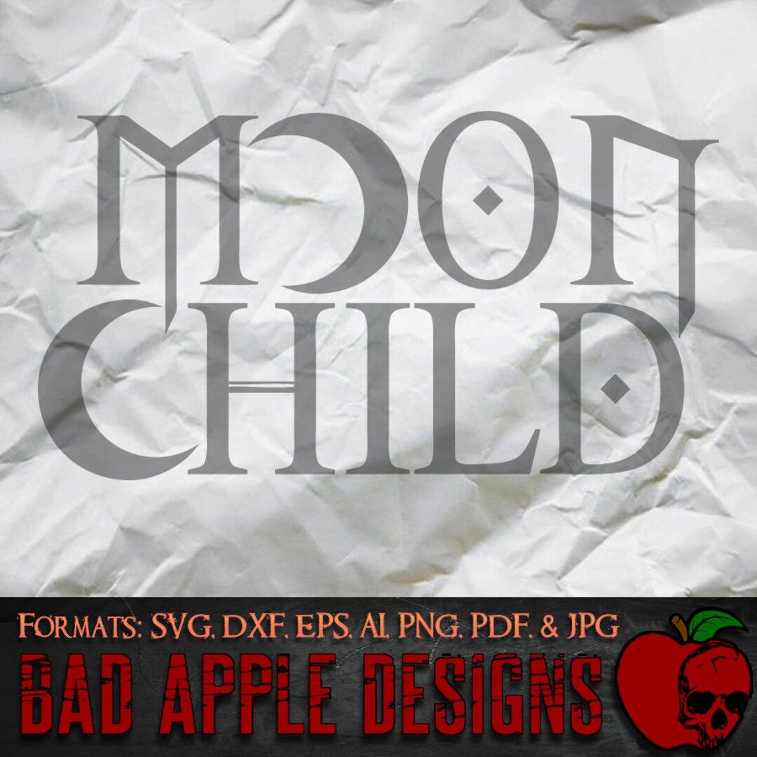 Moon Child 1 - High Resolution Svg, AI, Png and MORE! - Etsy
