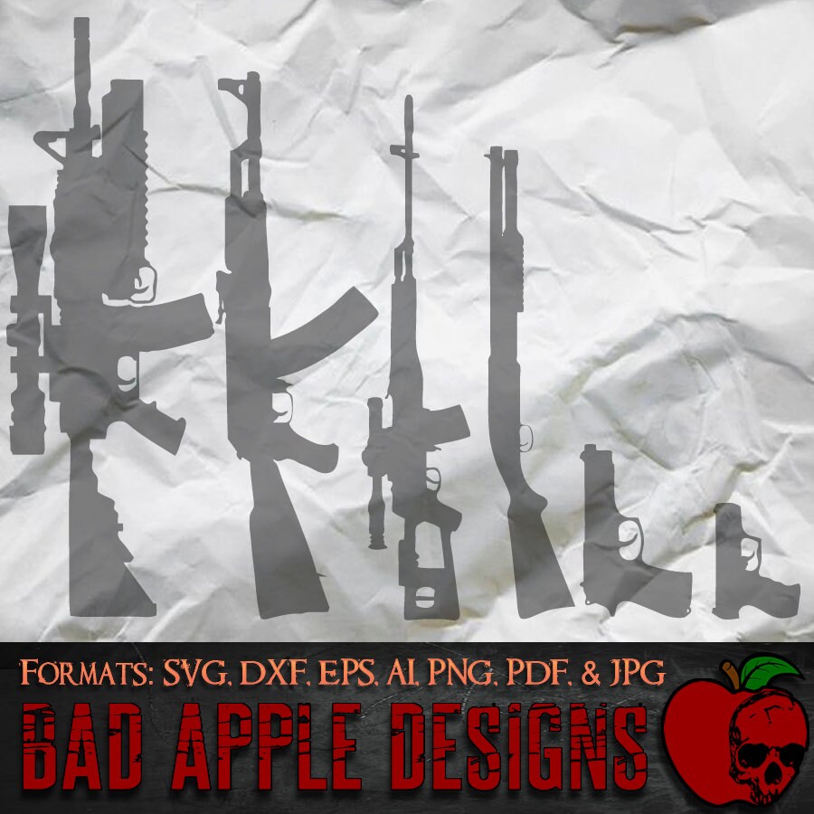 Stick Figure Family Gun 1 High Resolution Svg, AI, Png and MORE - Etsy