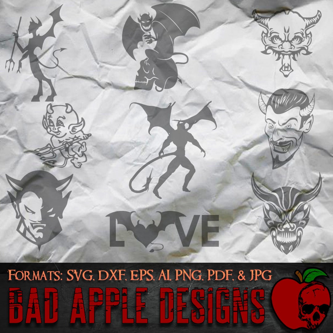 Devil Demon Bundle 1 - High Resolution Svg, AI, Png and MORE! - Etsy