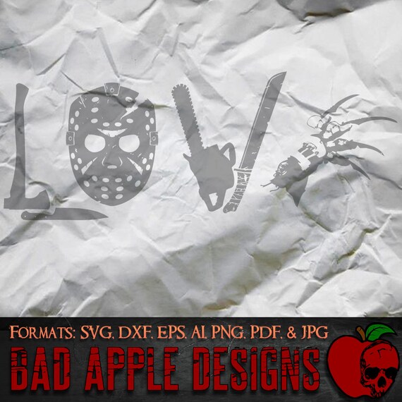 Horror Love High Resolution Svg AI Png and MORE | Etsy