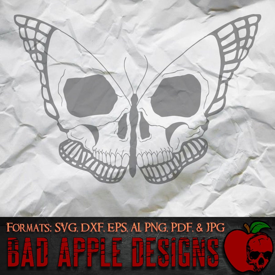 Butterfly Skull 1 High Resolution Svg, AI, Png and MORE - Etsy