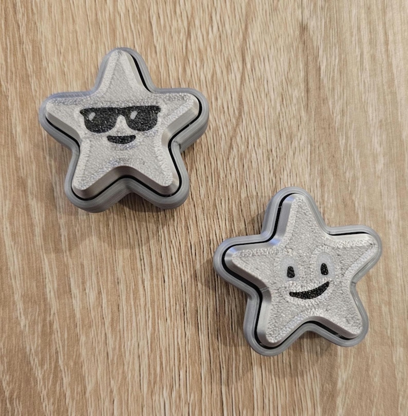 Silver Star Fidget Clicker – 3D Printed - Etsy