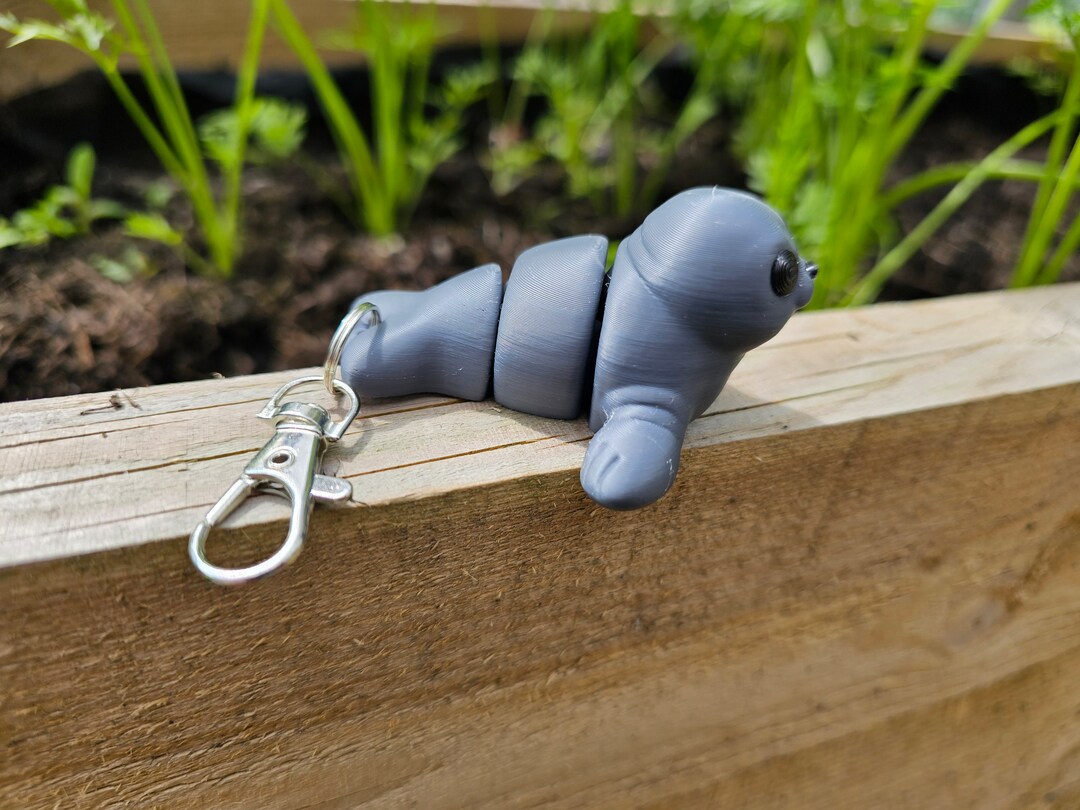 Seal Keyring - 3D Printed Articulated Seal Keyring/bag Charm/fidget Toy ...