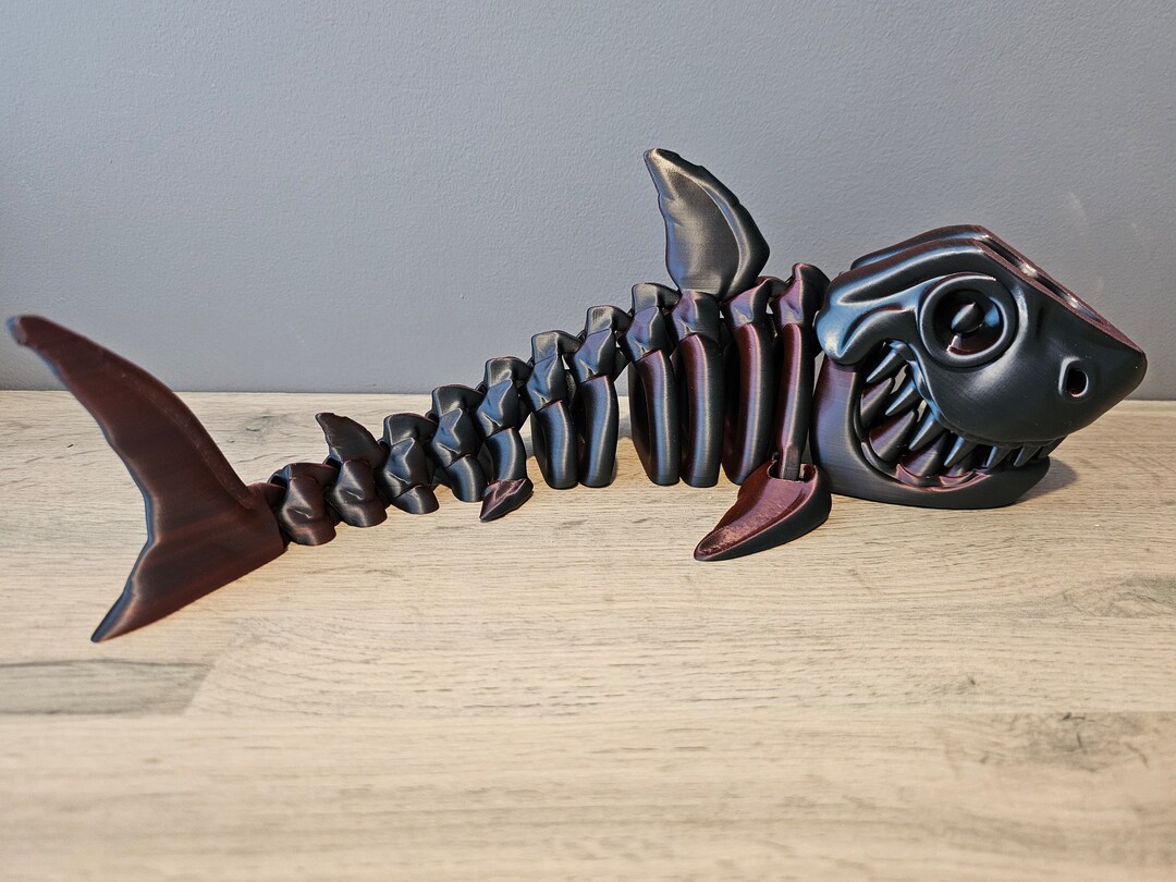 Articulated Shark Skeleton // 3D Printed Fully Flexible Shark Skeleton ...