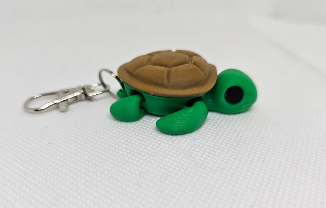 Turtle Keyring 3D Printed Articulated Turtle Keyring/bag Charm/fidget ...