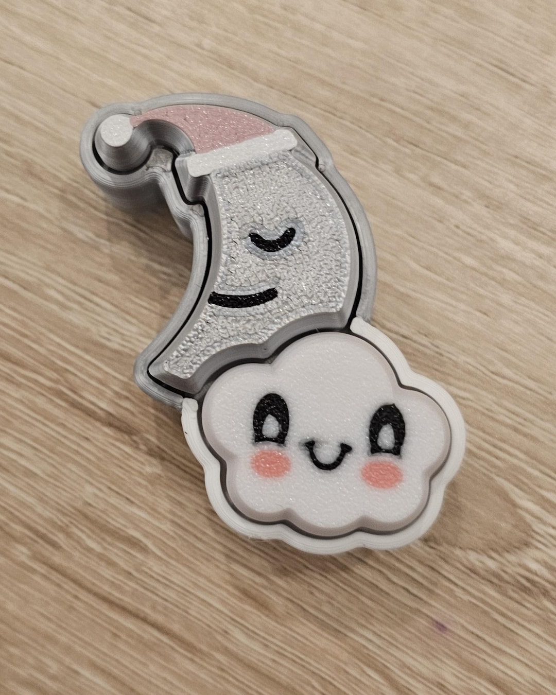 Moon & Cloud Fidget Clicker - 3D Printed - Etsy UK