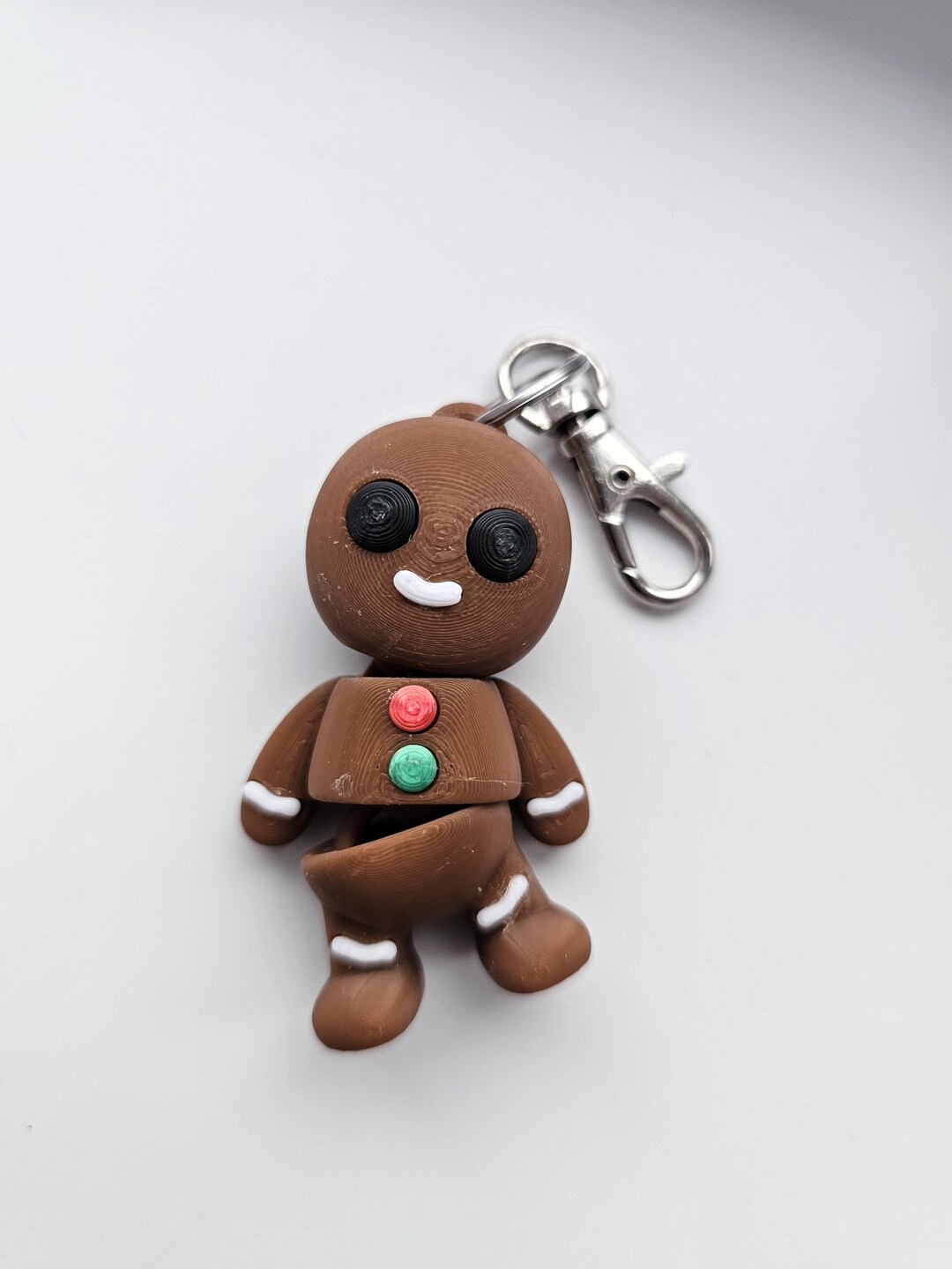 3D Printed Articulated Gingerbread Man Keyring: Fidget Bag Charm - Etsy UK
