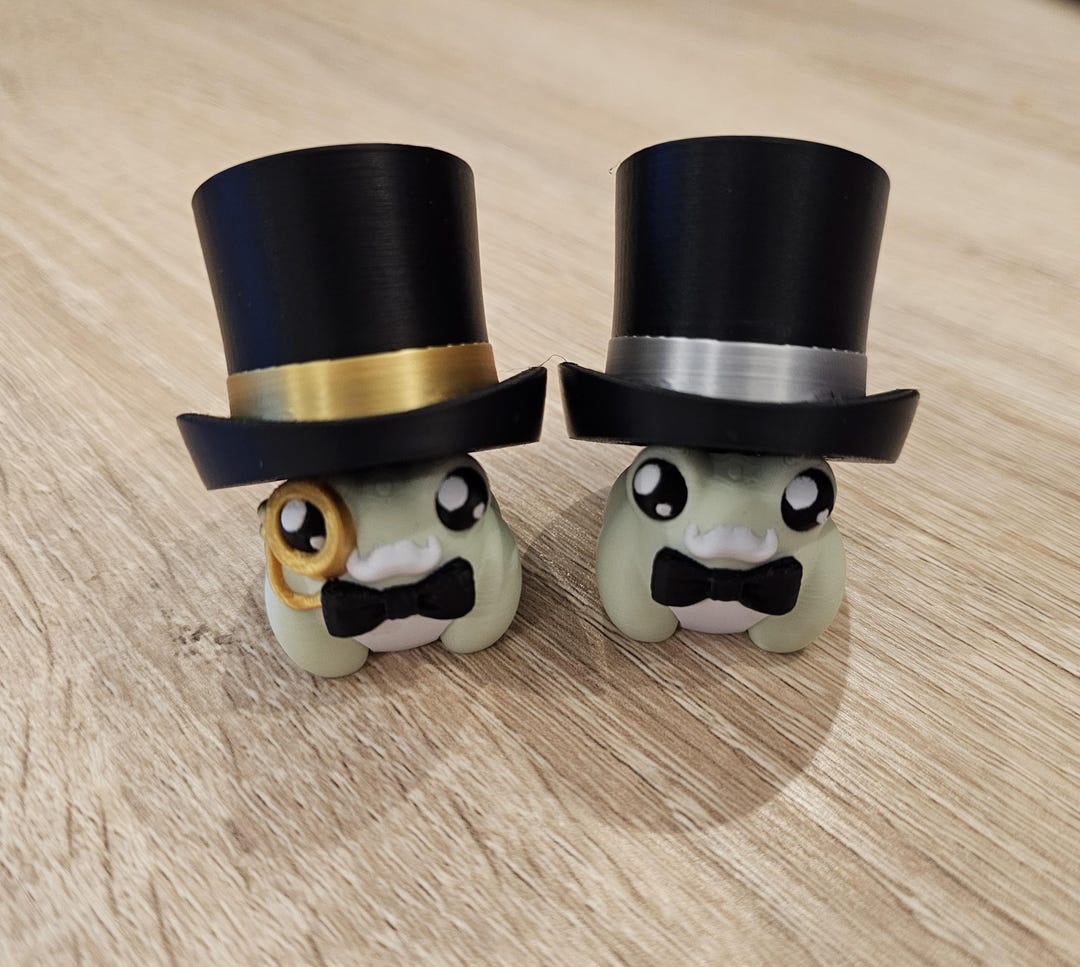Sir Frog With Top Hat, Mustache and Monocle Fidget Clicker - Etsy Australia