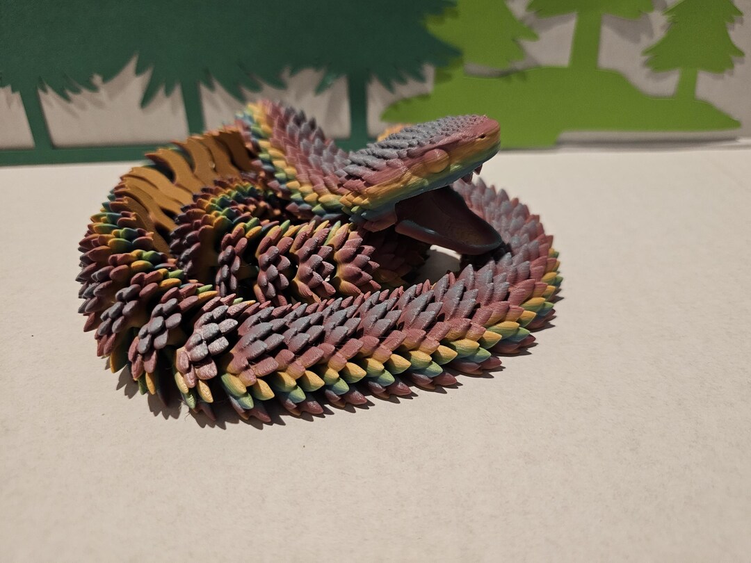 3D Printed Articulated Fidget Snake // Fully Flexible Snake - Etsy