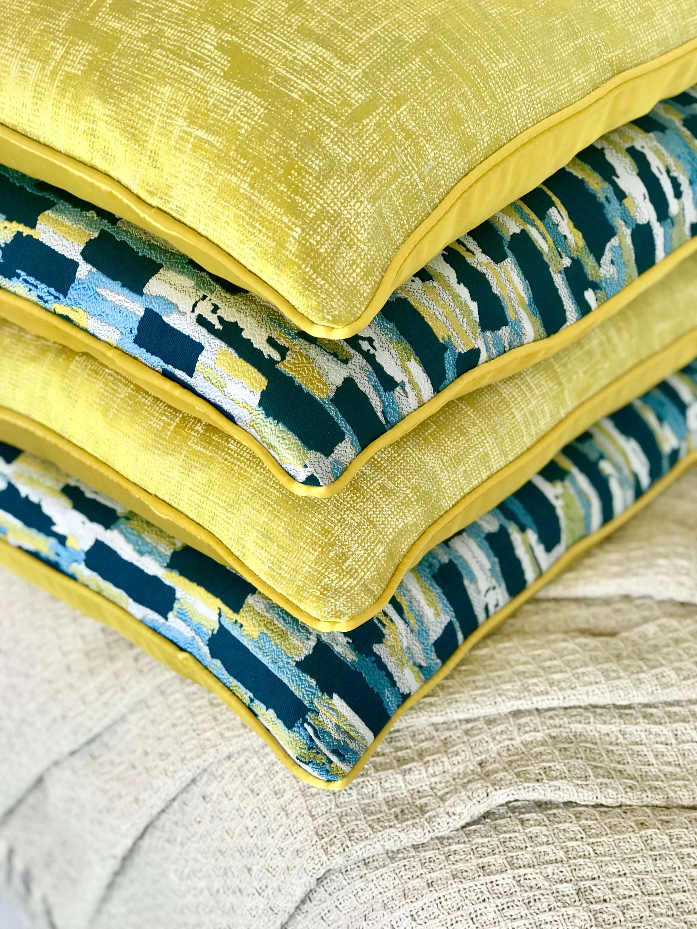 Istanbul Yellow Mustard Hatch Texture Cushion - Etsy UK