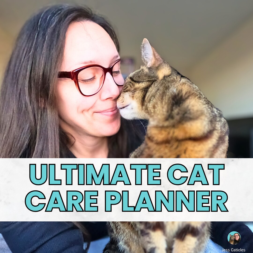 Cat Care Journal Printable and Digital Planner BUNDLE, Feeding Tracker ...