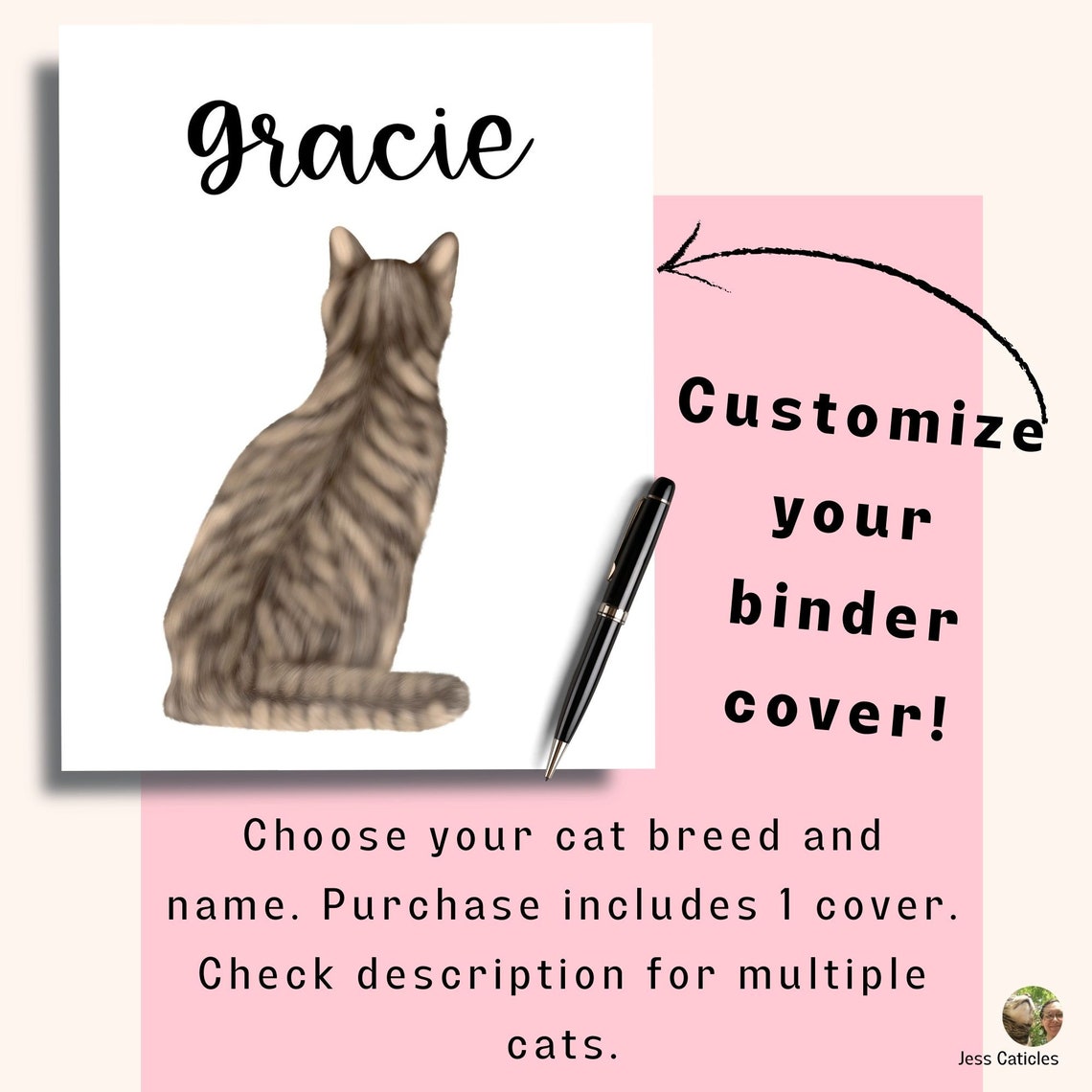 Personalized Cat Care Binder Printable Custom Cover Cat Breed - Etsy