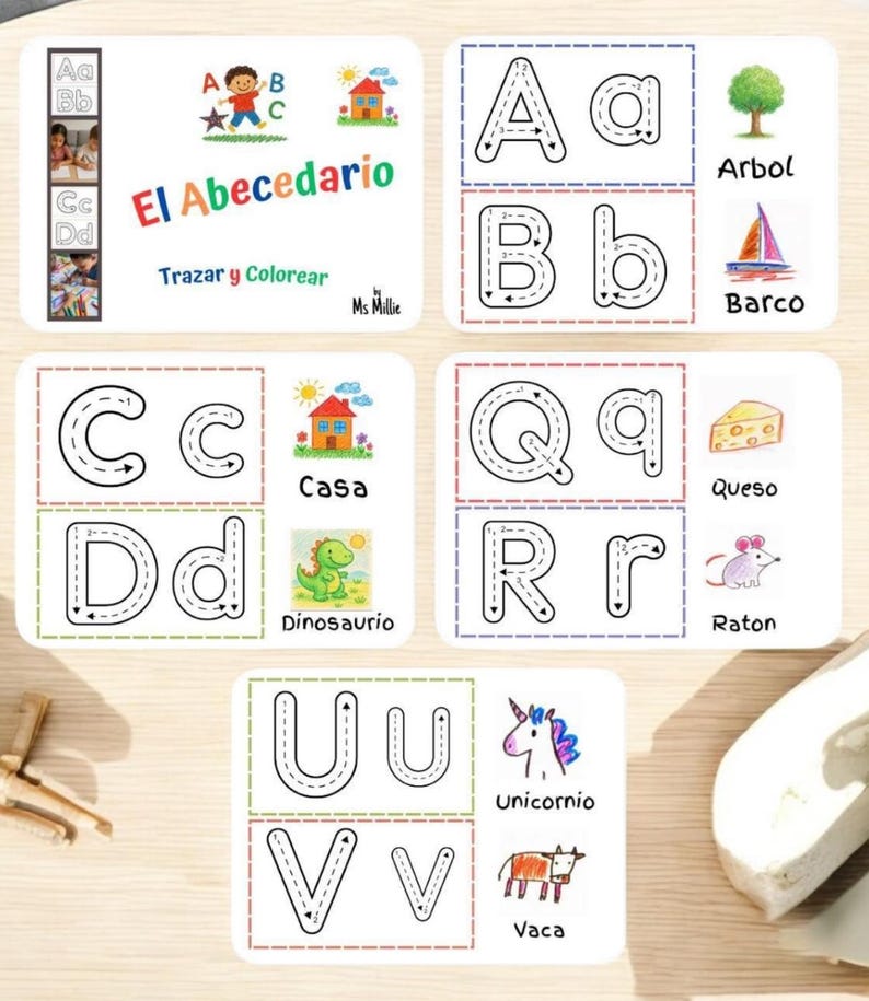 ABC Mágico : Aprende, Traza Y Colorea Divirtiéndote En Español - Etsy