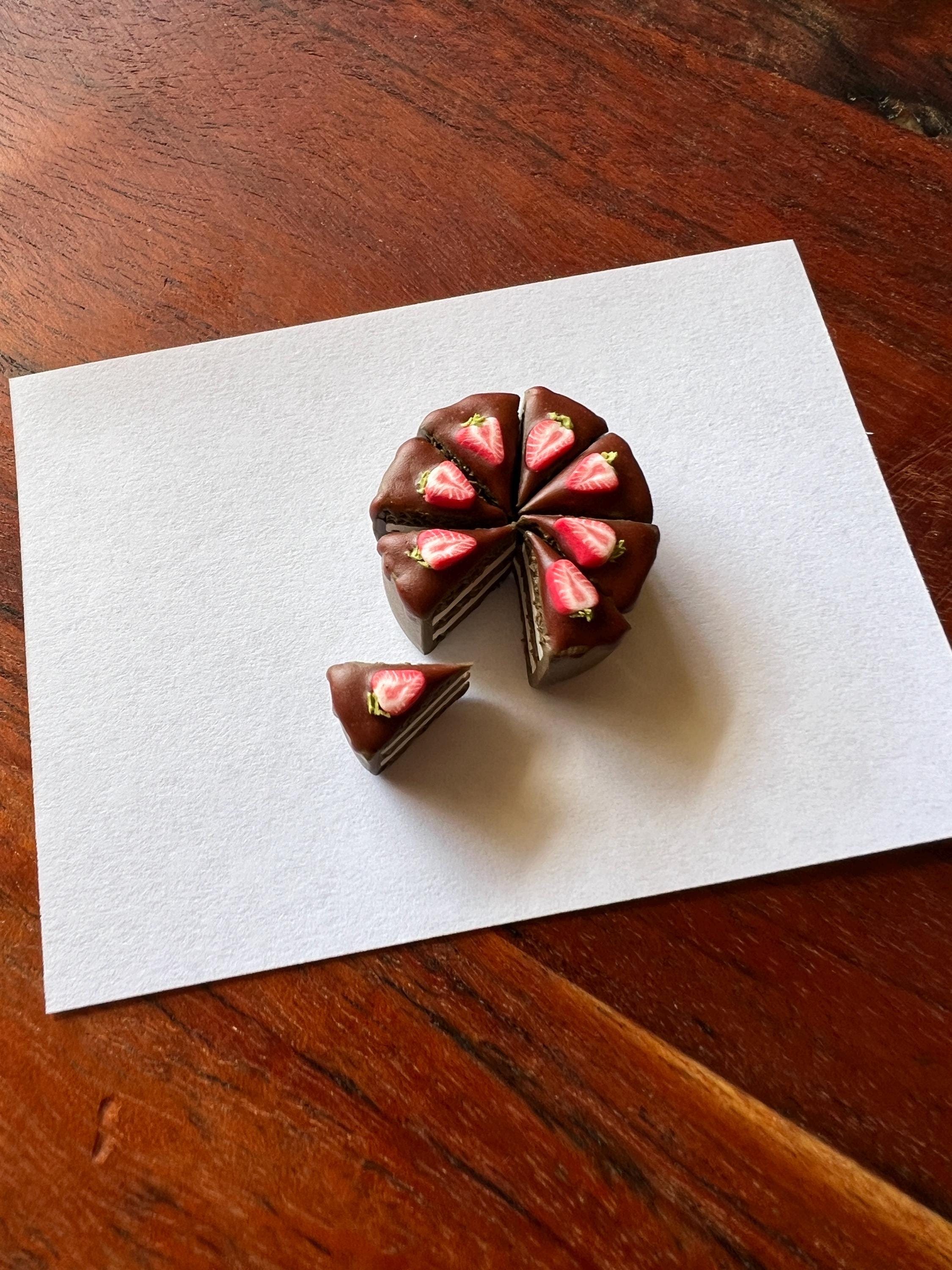 Miniature Chocolate Cake, Food Polymer Clay, Mini Cake, Mini Clay Food ...