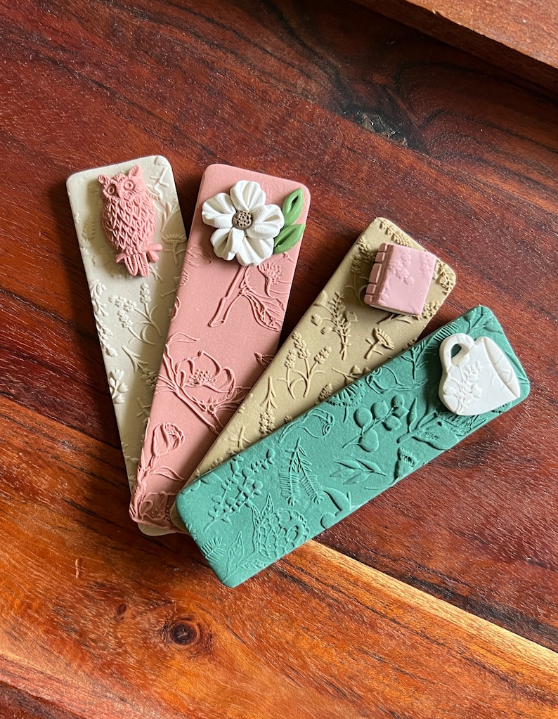 Handmade Floral Bookmarks, Polymer Clay, Book Lovers, Book Accessories ...