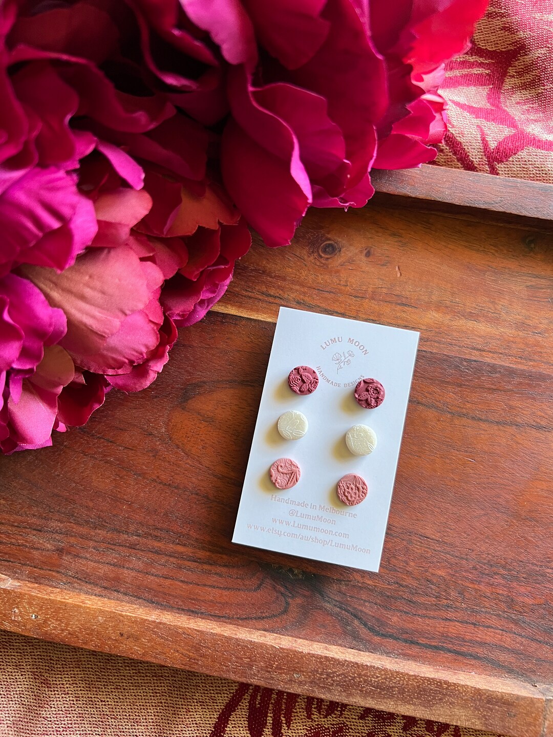 Floral Stud Pack, Floral Studs, Floral Stud Packs, Polymer Clay ...