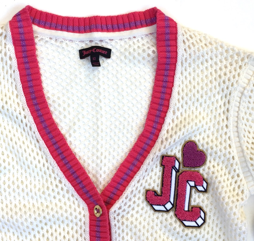 2000s Vintage Juicy Couture Crochet Cardigan Size 12 M - Etsy