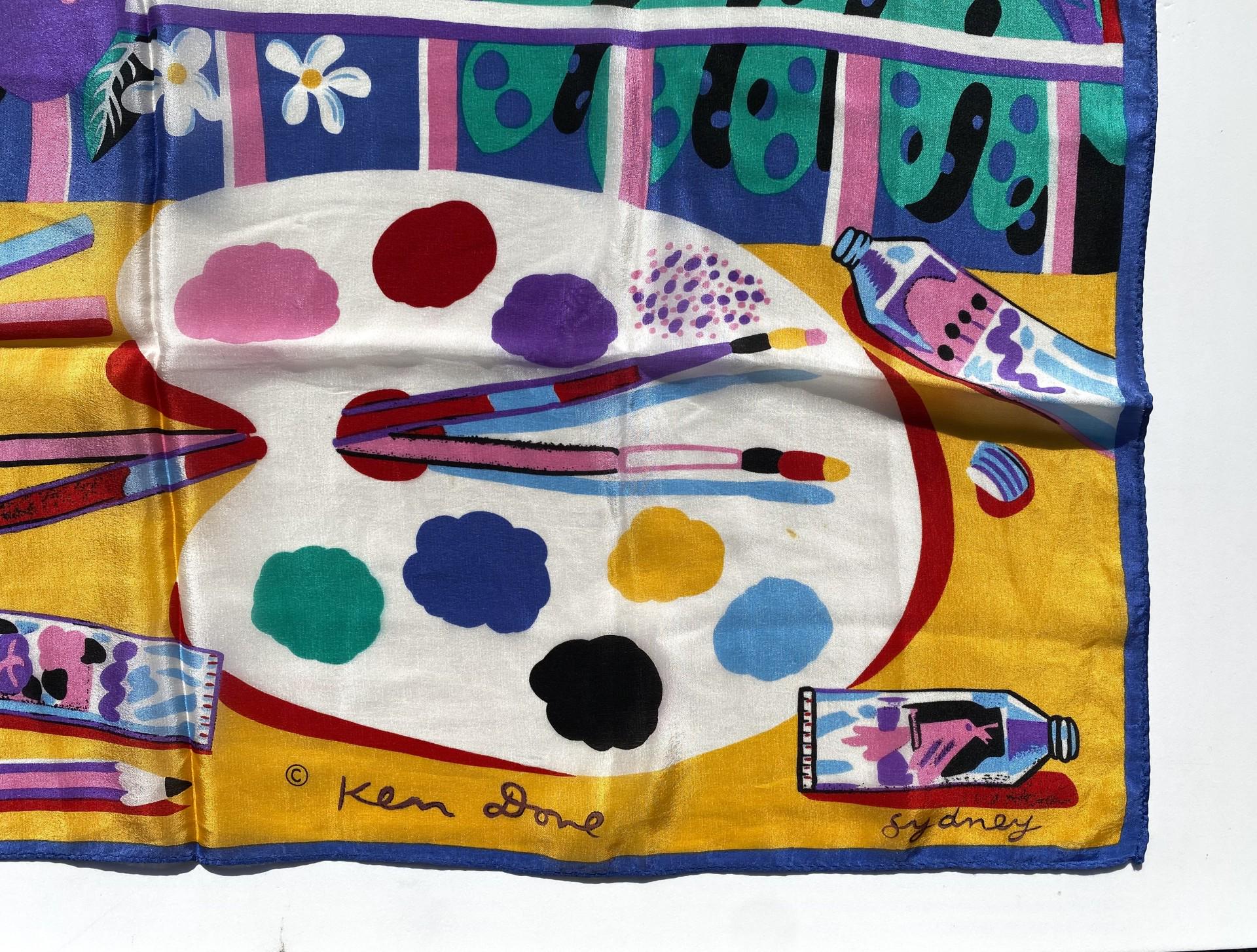 Rare KEN DONE 80s Silk Scarf/foullard - Etsy