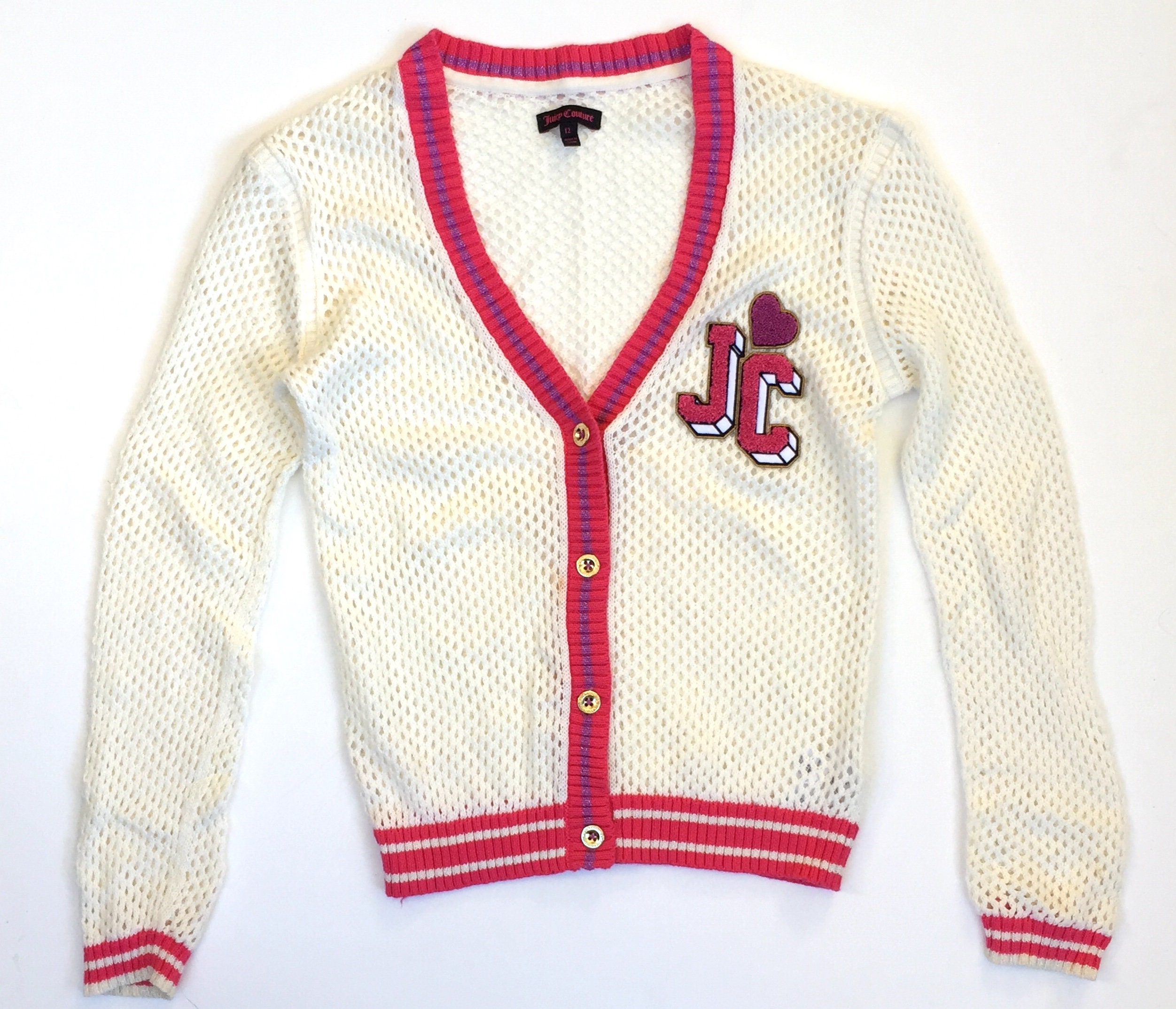 2000s Vintage Juicy Couture Crochet Cardigan Size 12 M - Etsy
