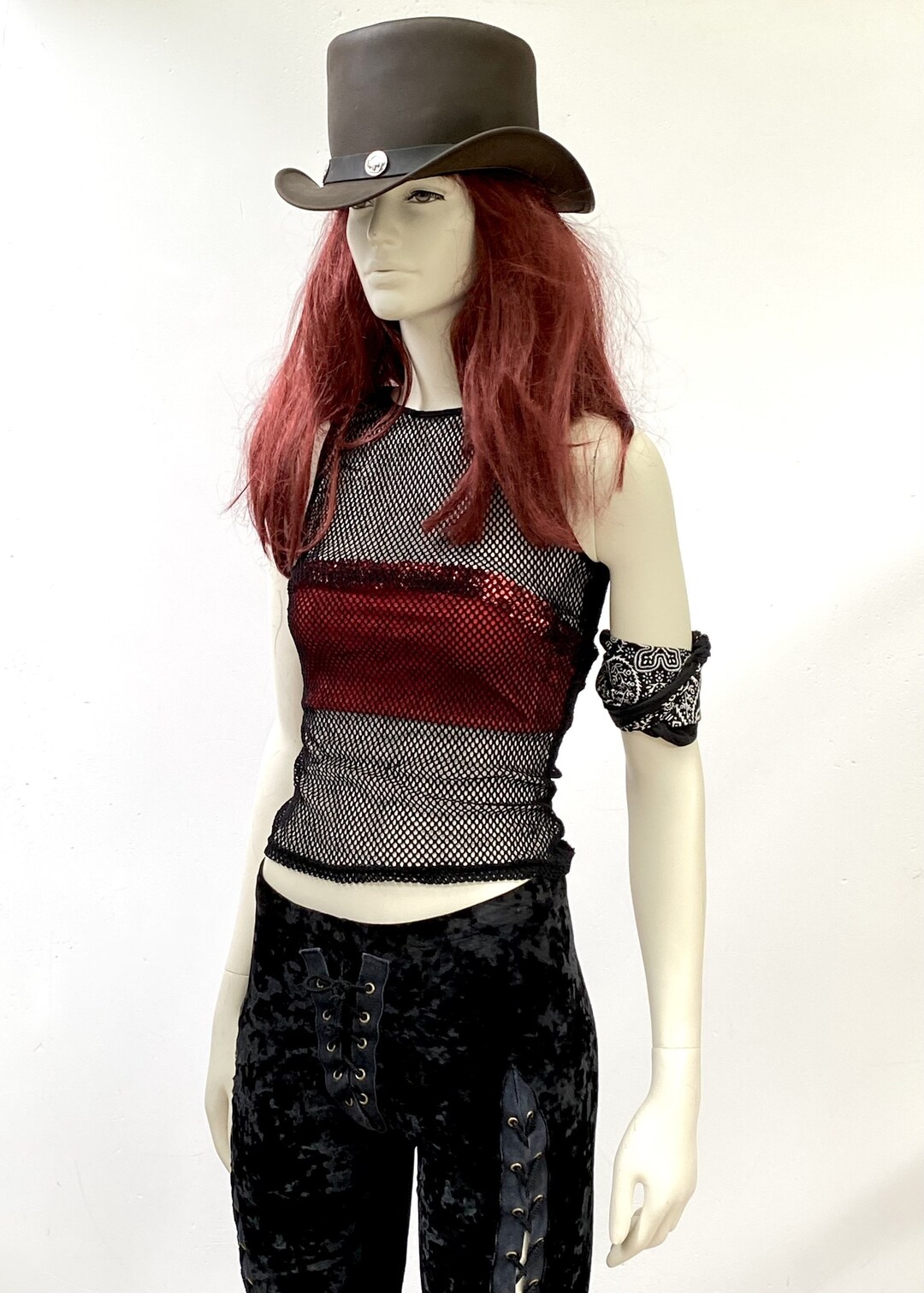 80s Gerry Shaw Glam Rock Vintage Velvet/lace Tights Size XS-S - Etsy