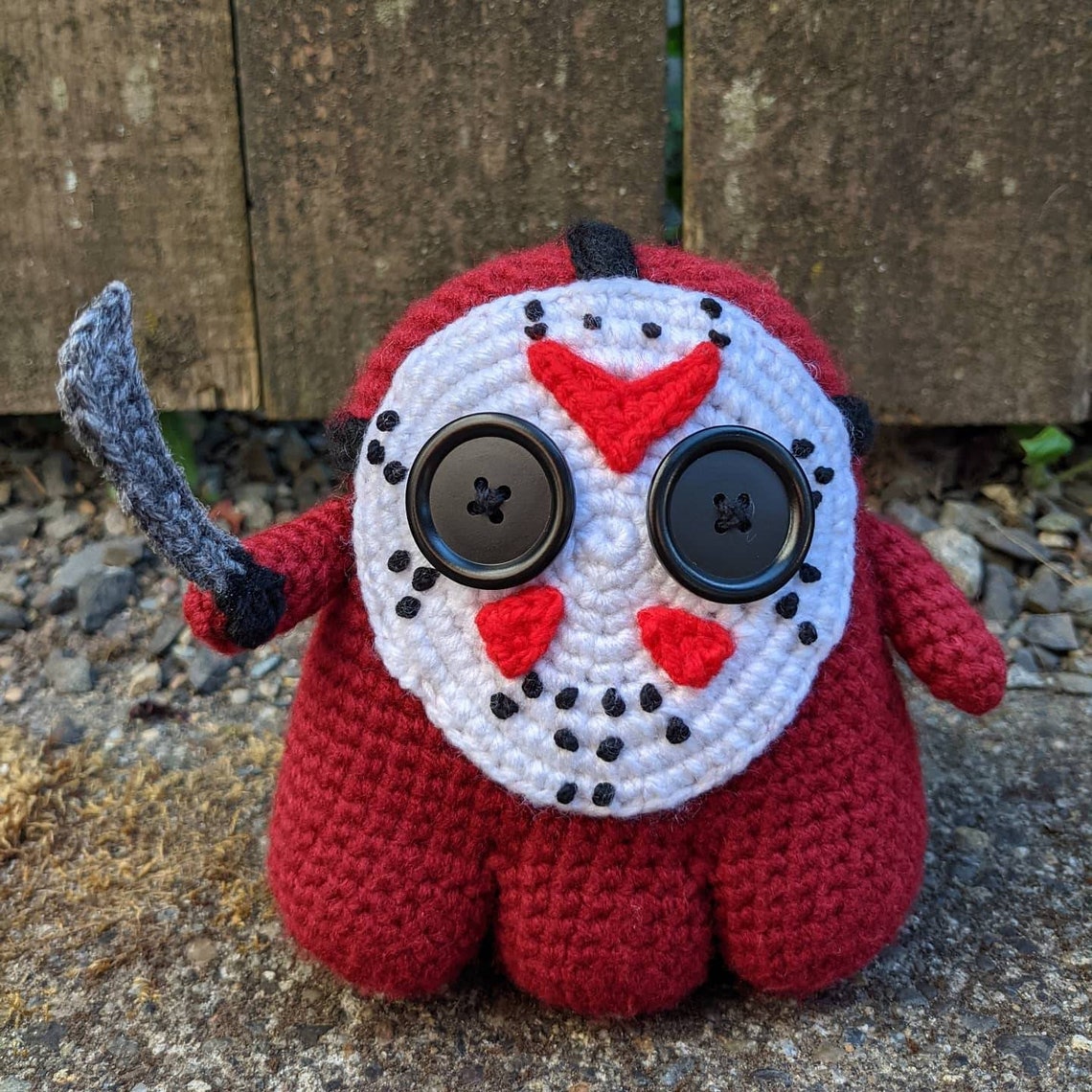 Jason Voorhees Horror Boothang Crochet Plushie Friday the 13th - Etsy