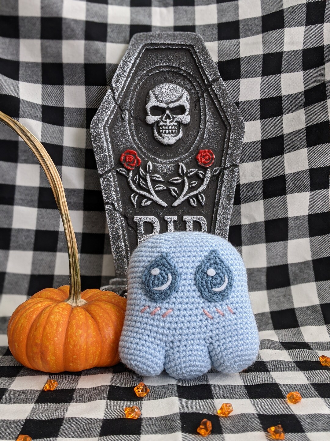Crybaby BooThang Crochet Ghost Plushie Amigurumi - Etsy España