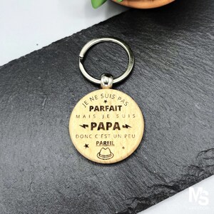 Father's Day Key Ring: Personalized Dad Gift, Wooden Key Ring, Gift for ...
