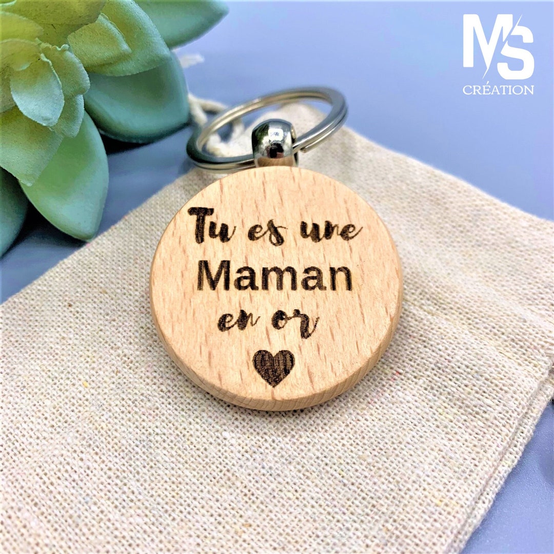 Mother's Day Key Ring: Personalized Mom Gift, Wooden Key Ring, Mom Gift ...