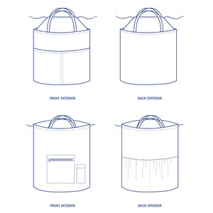 English PDF Sewing Pattern, Project Bag Sewing Pattern - Etsy