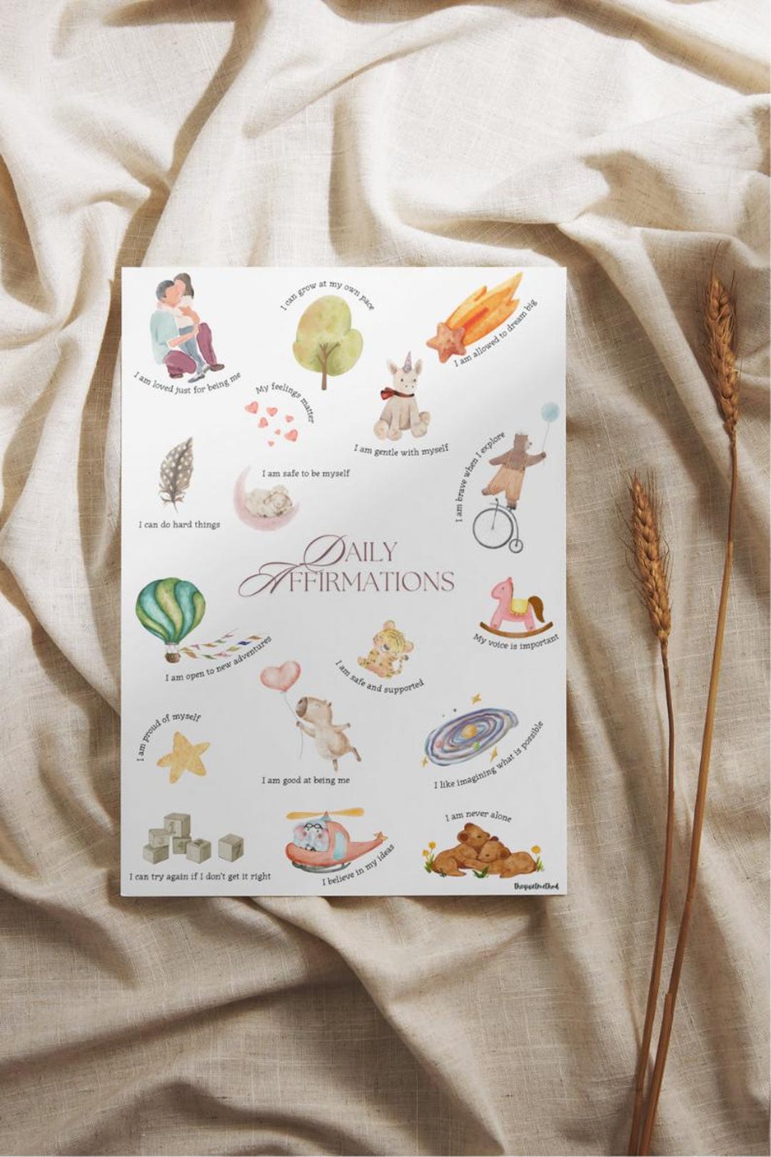 Children's Affirmation Poster Printable A4 | Confidence & Self-love ...