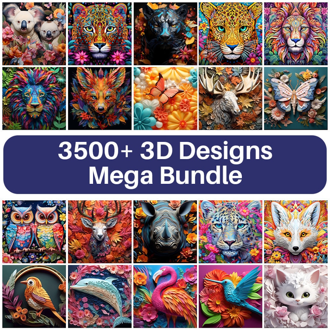 3500+ 3D Tumbler Sublimation Design Bundle, Straight Designs, Wrap PNG ...