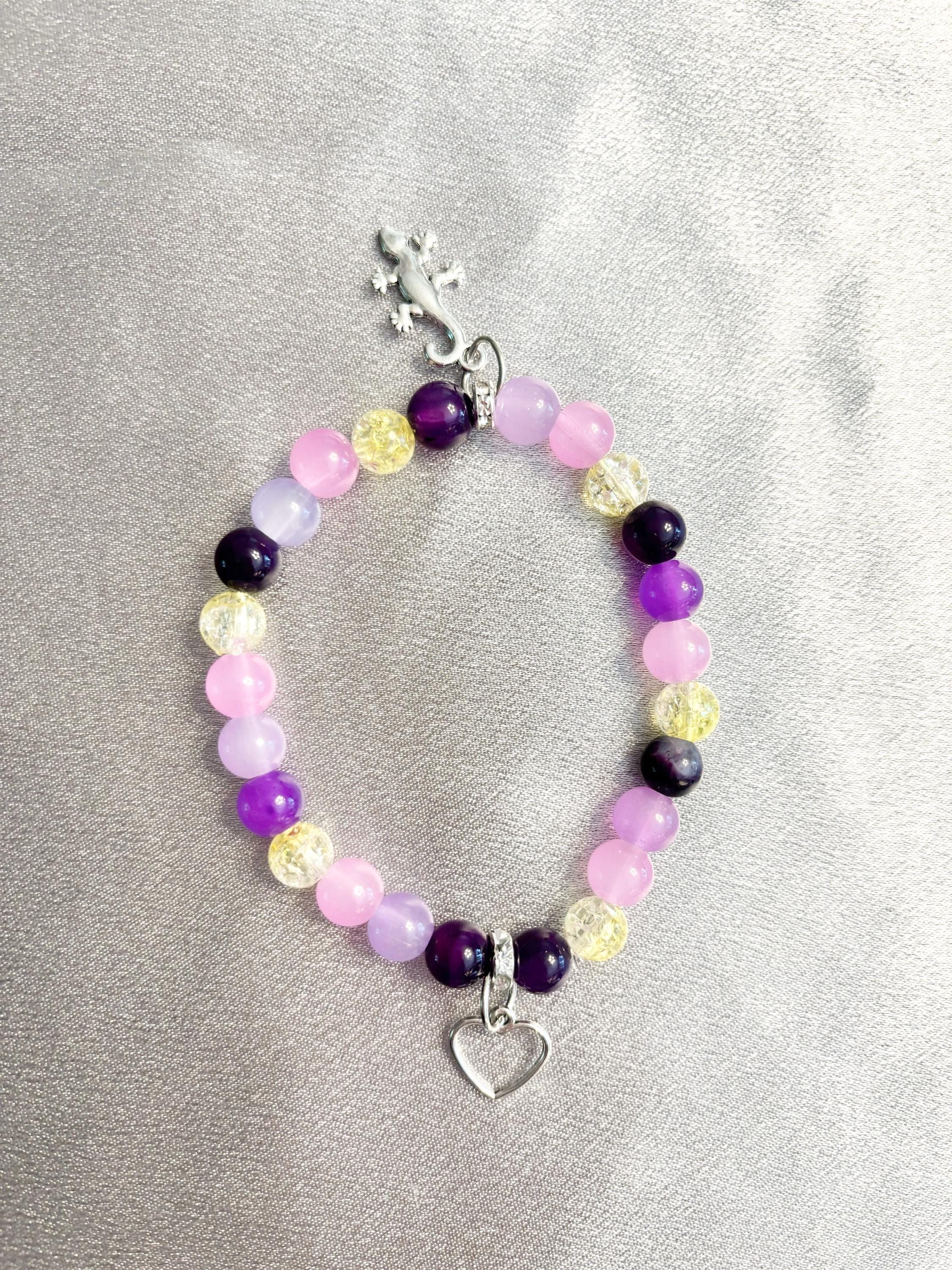 Tangled Rapunzel and Flynn Rider Couples/besties Bracelet Set - Purple ...