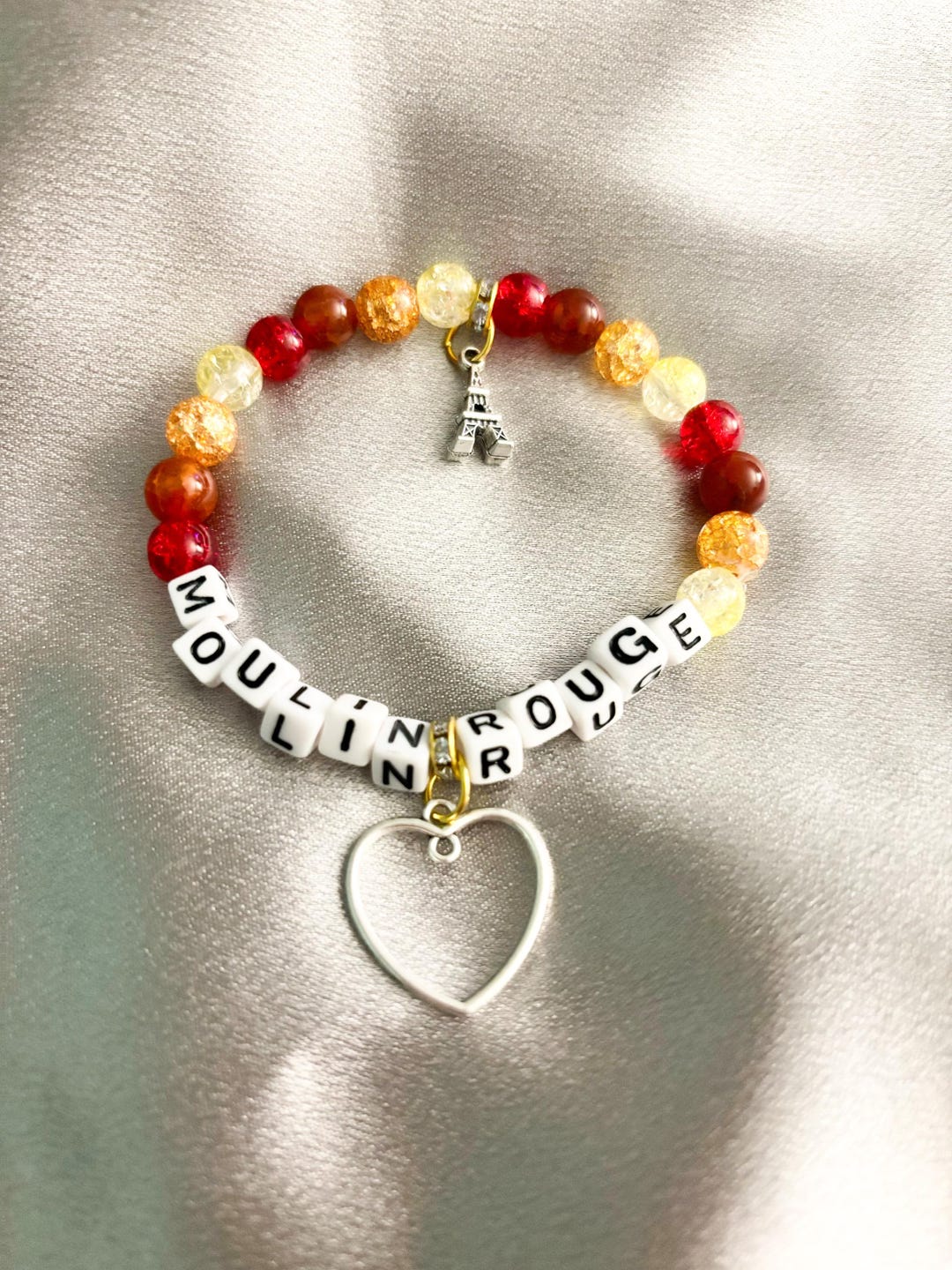 Moulin Rouge Musical Handmade Crackle Glass Beaded Bracelet - Theatre ...