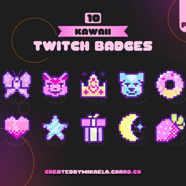 Kawaii Pixel Badges - Etsy