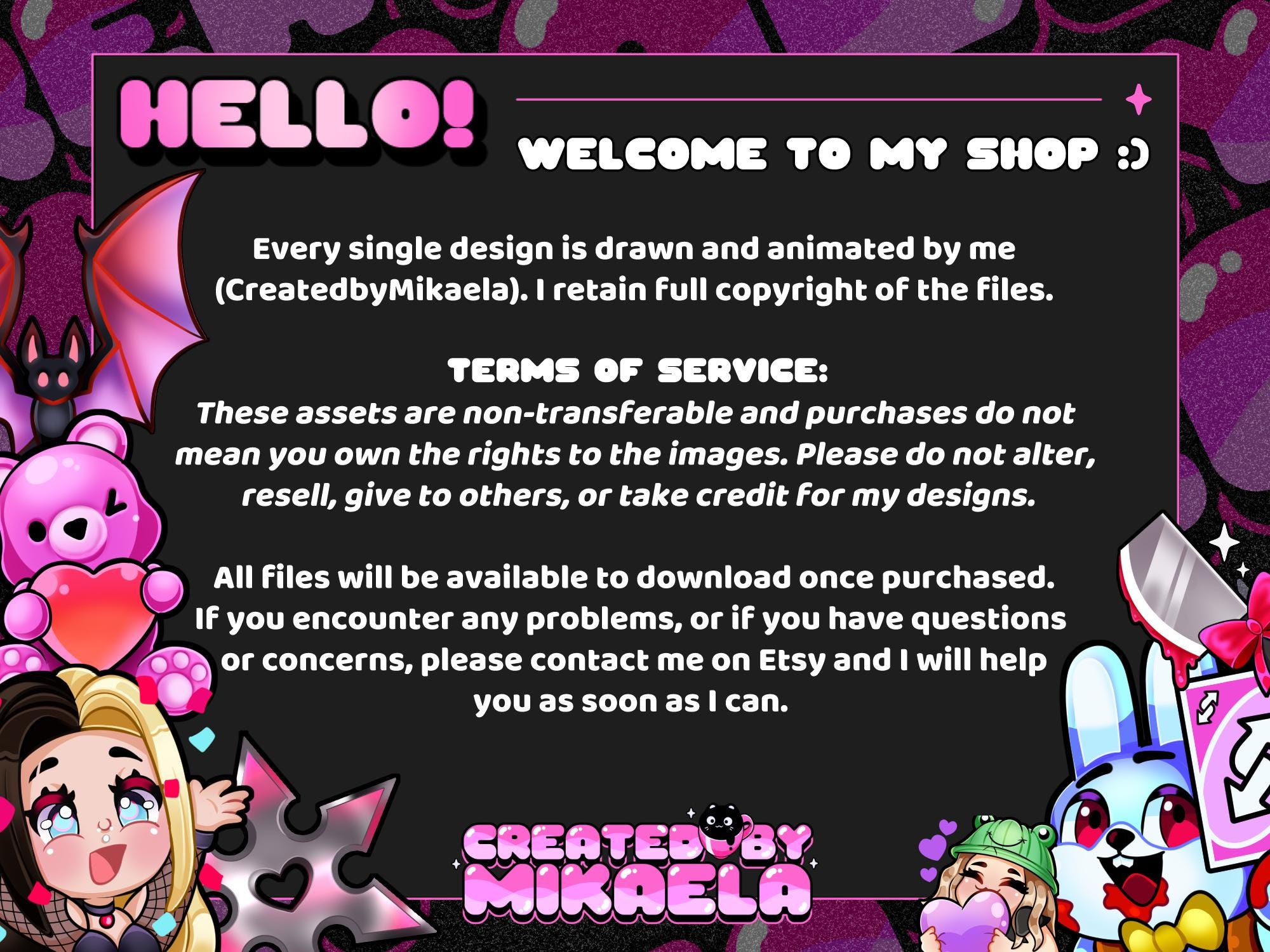 Goth E-girl Pngtuber Avatar - Pixel Streamer Model (digital Download ...