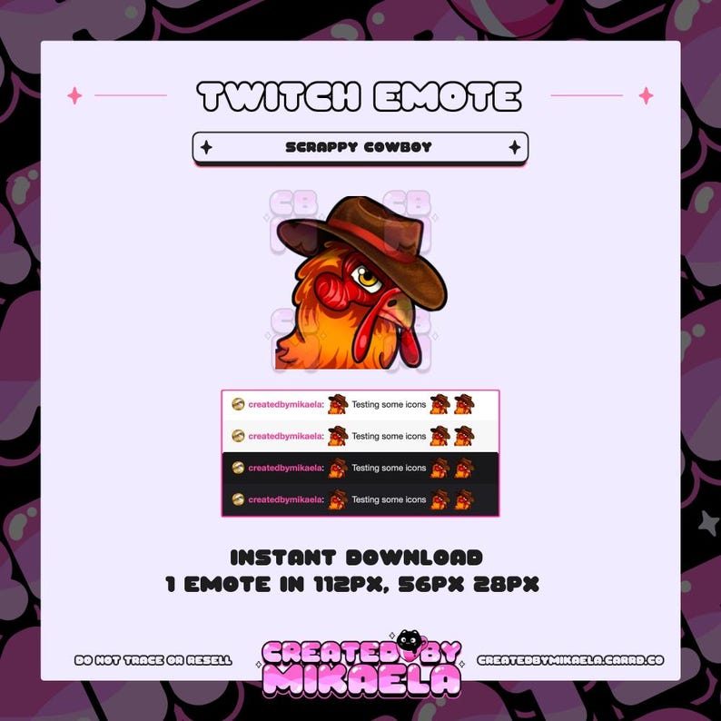 Cowboy Hat Rooster — Scrappy Arc Raiders Emote, Twitch & Discord Emoji ...