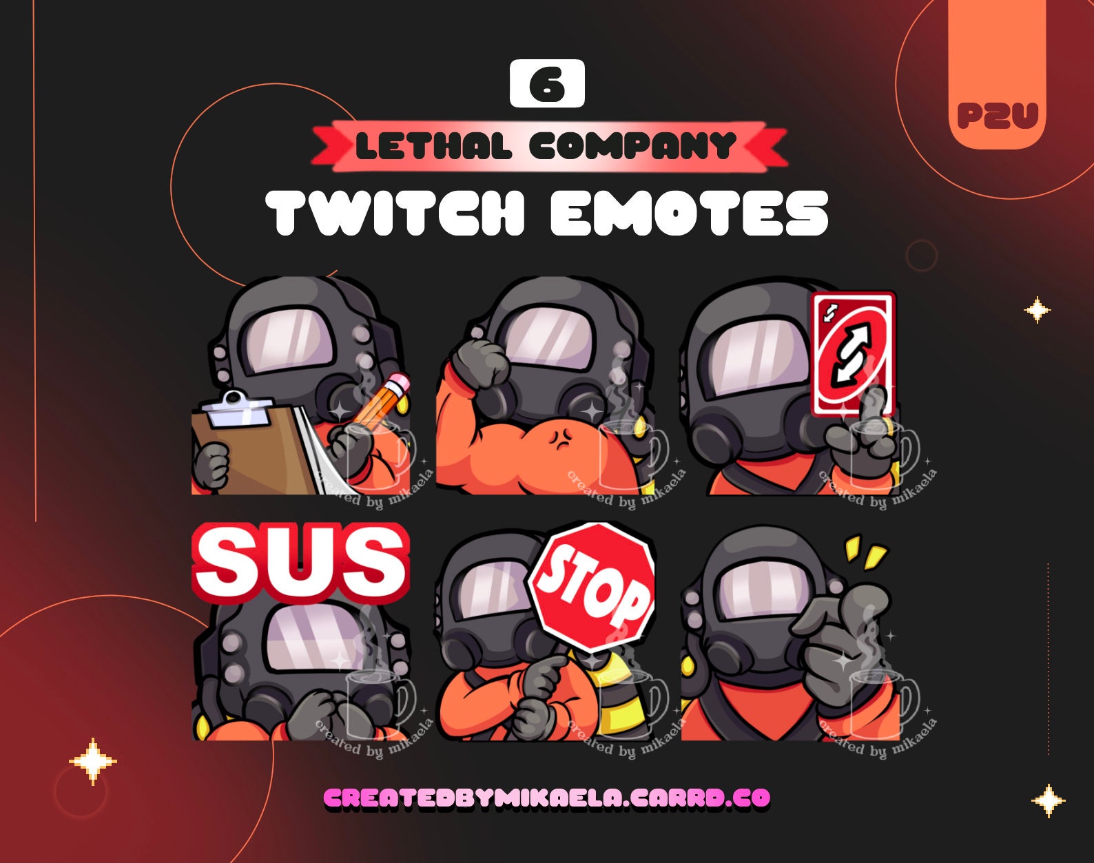 Lethal Company P2U Emotes for Twitch & Discord Twitch Emotes, P2U ...