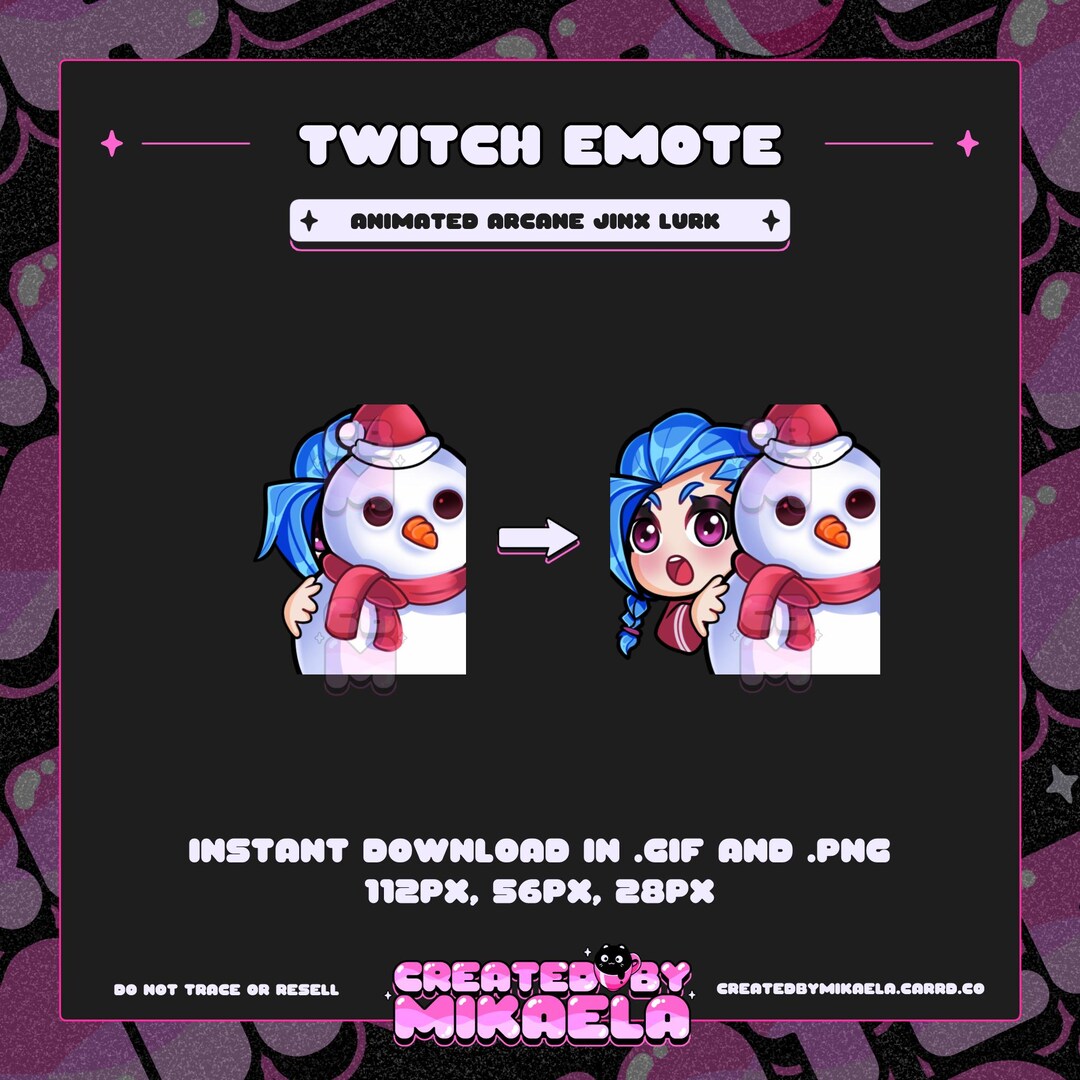 Jinx Lurk Animated Emote — Snowman Emoji for Twitch, Discord, Youtube ...