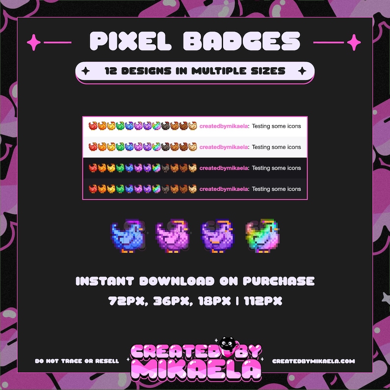 Stardew Valley Chicken Sub Badges, Twitch Badges (12 Pack) (digital ...