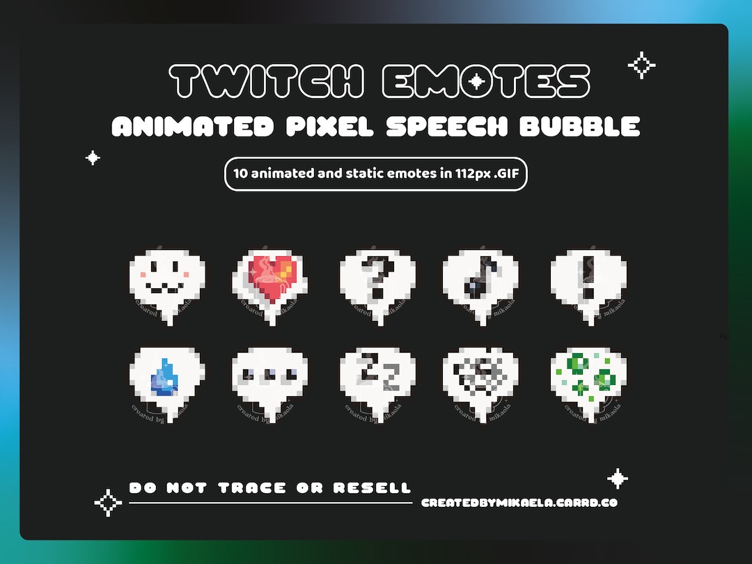 SDV Pixel Speech Bubble Animated + Static Emotes - Twitch Emotes, P2U ...