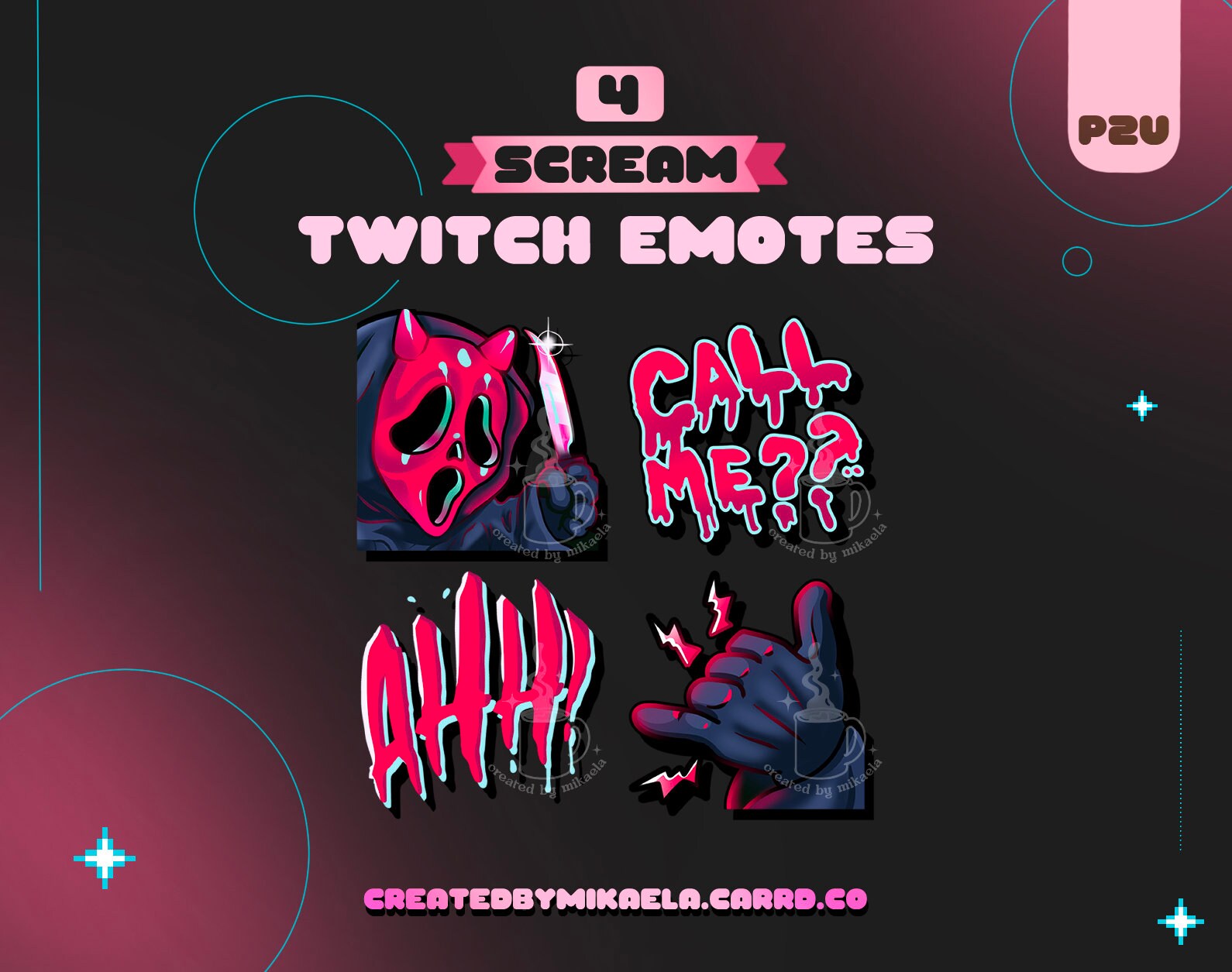 Halloween Scream Themed P2U Emotes Twitch Emotes P2U - Etsy UK