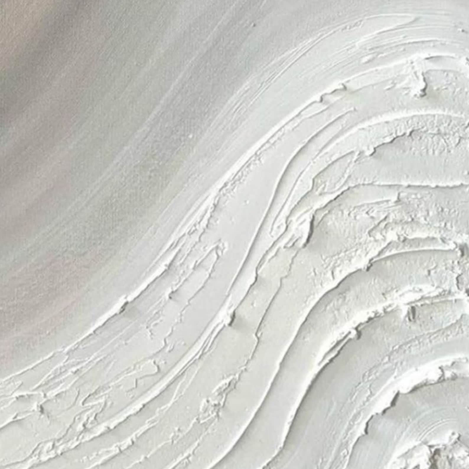 Simple Hand Flowing Oil Painting Abstract Texture White - Etsy
