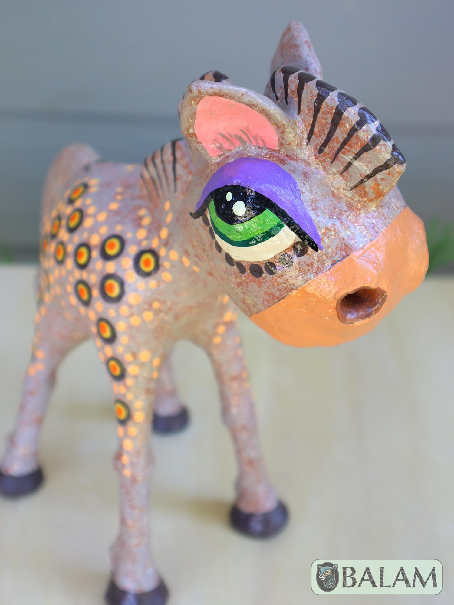 Hand Painted Donkey Alebrije, Paper Mache Sculpture, Maya Art - Etsy